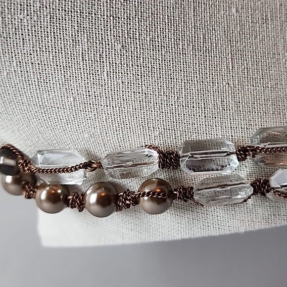 Talbots | Jewelry | Talbots Chunky Faux Pearl And Acrylic Bead Necklace ...